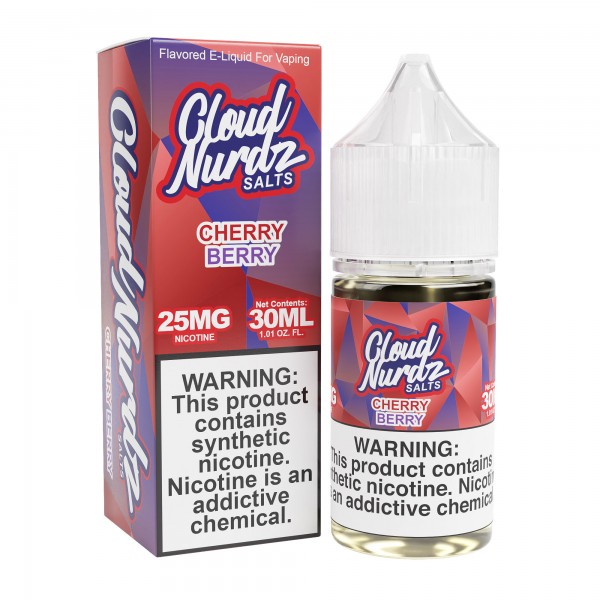 Cloud Nurdz Synthetic Salt - Cherry Berry 30mL Cloud Nurdz Synthetic Salt - Cherry Berry 30mL